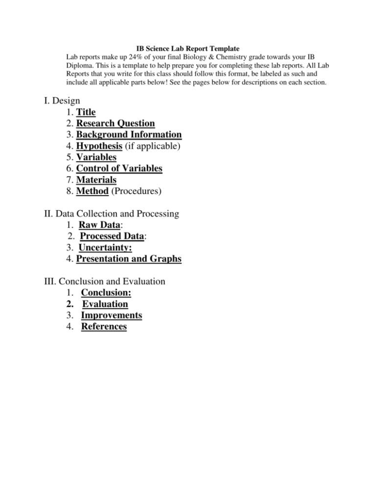 Grade 6 Lab Report Template (3) - TEMPLATES EXAMPLE | TEMPLATES EXAMPLE