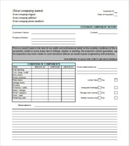 Inspection Report Template Xls (1) - TEMPLATES EXAMPLE | TEMPLATES EXAMPLE