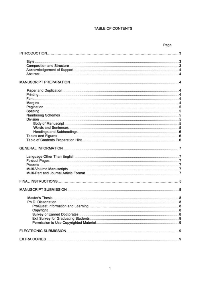 Report Template With Table Of Contents (8) - TEMPLATES EXAMPLE ...