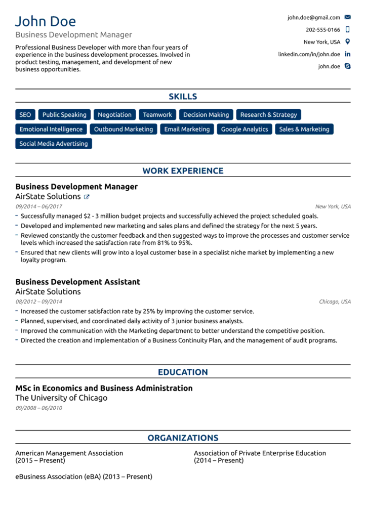 Resume Template Novoresume (3) - TEMPLATES EXAMPLE | TEMPLATES EXAMPLE