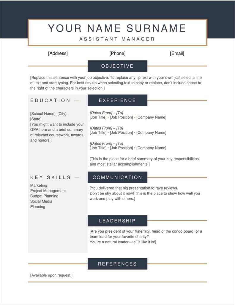 Resume Templates No Sign Up - TEMPLATES EXAMPLE | TEMPLATES EXAMPLE