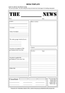 Year 6 Newspaper Report Template (1) - TEMPLATES EXAMPLE | TEMPLATES ...