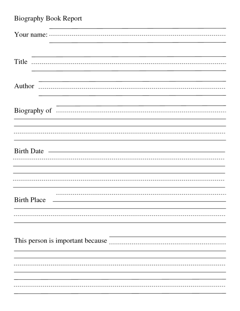 Biography Report Template 5th Grade - TEMPLATES EXAMPLE | TEMPLATES EXAMPLE