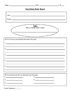Book Report Template 5th Grade Nonfiction (8) - TEMPLATES EXAMPLE ...
