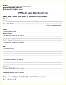 Book Report Template 5th Grade Pdf (8) - TEMPLATES EXAMPLE | TEMPLATES ...