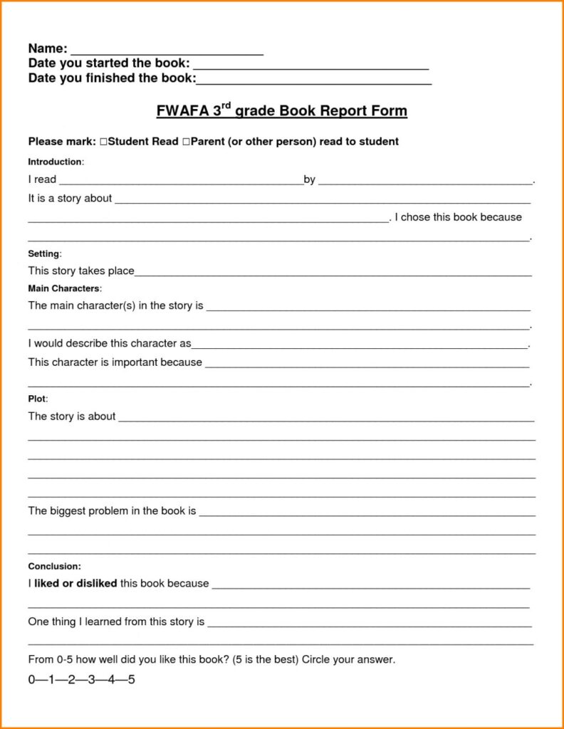 Book Report Template 5th Grade Pdf (8) - TEMPLATES EXAMPLE | TEMPLATES ...