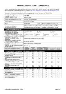 Referee Report Template Queensland Health (1) - TEMPLATES EXAMPLE ...