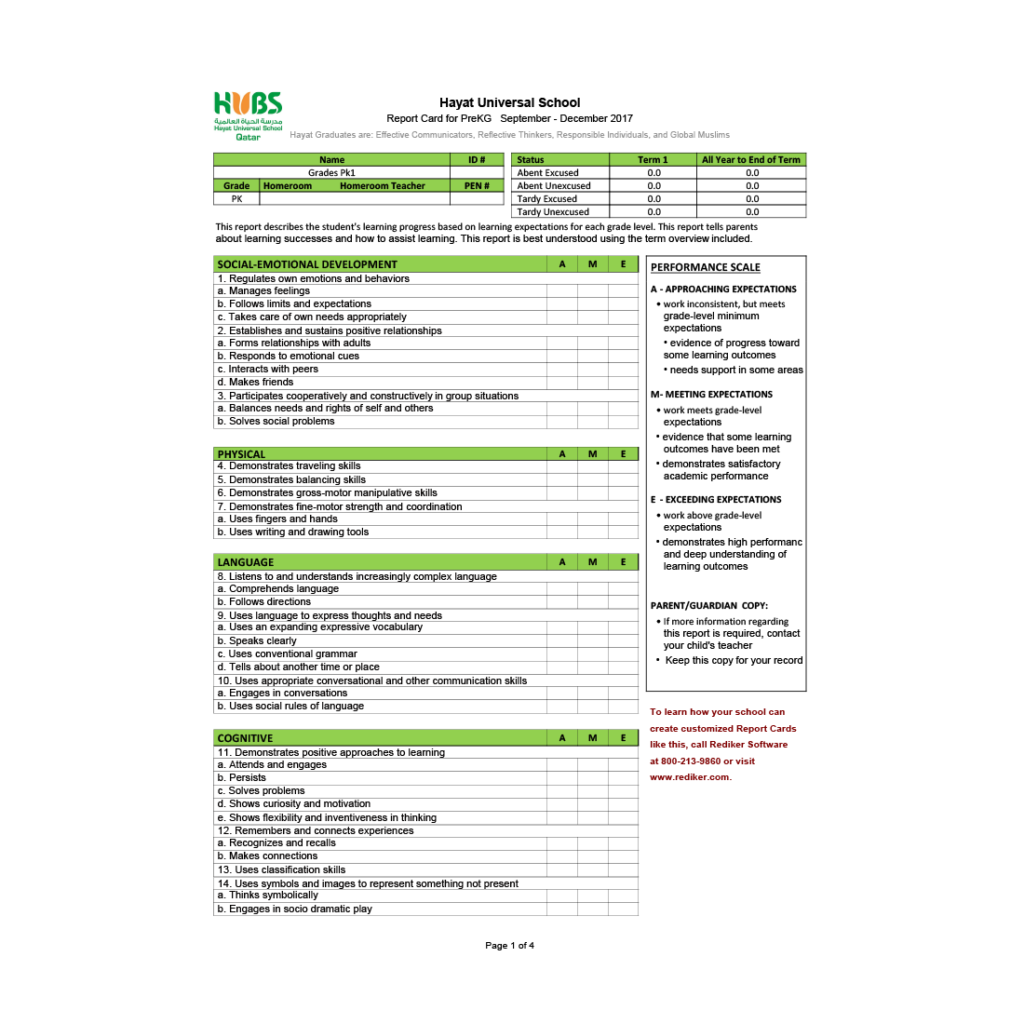 Grade 9 Report Card Template (3) | TEMPLATES EXAMPLE
